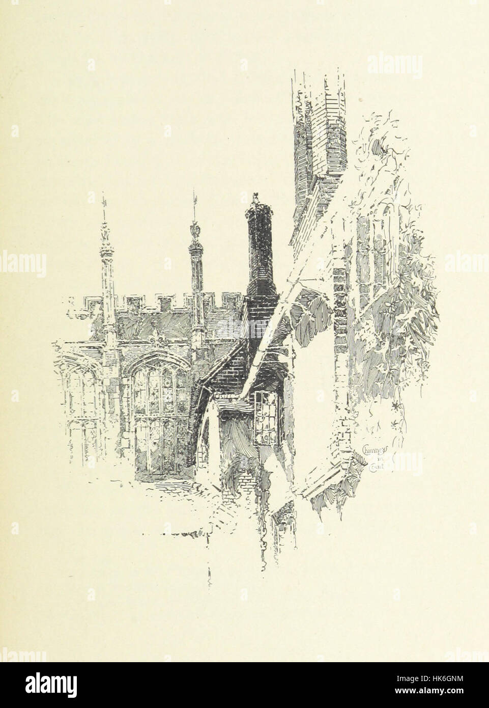 An illustration from 'Hampton Court,' featuring one of the forty-three ...