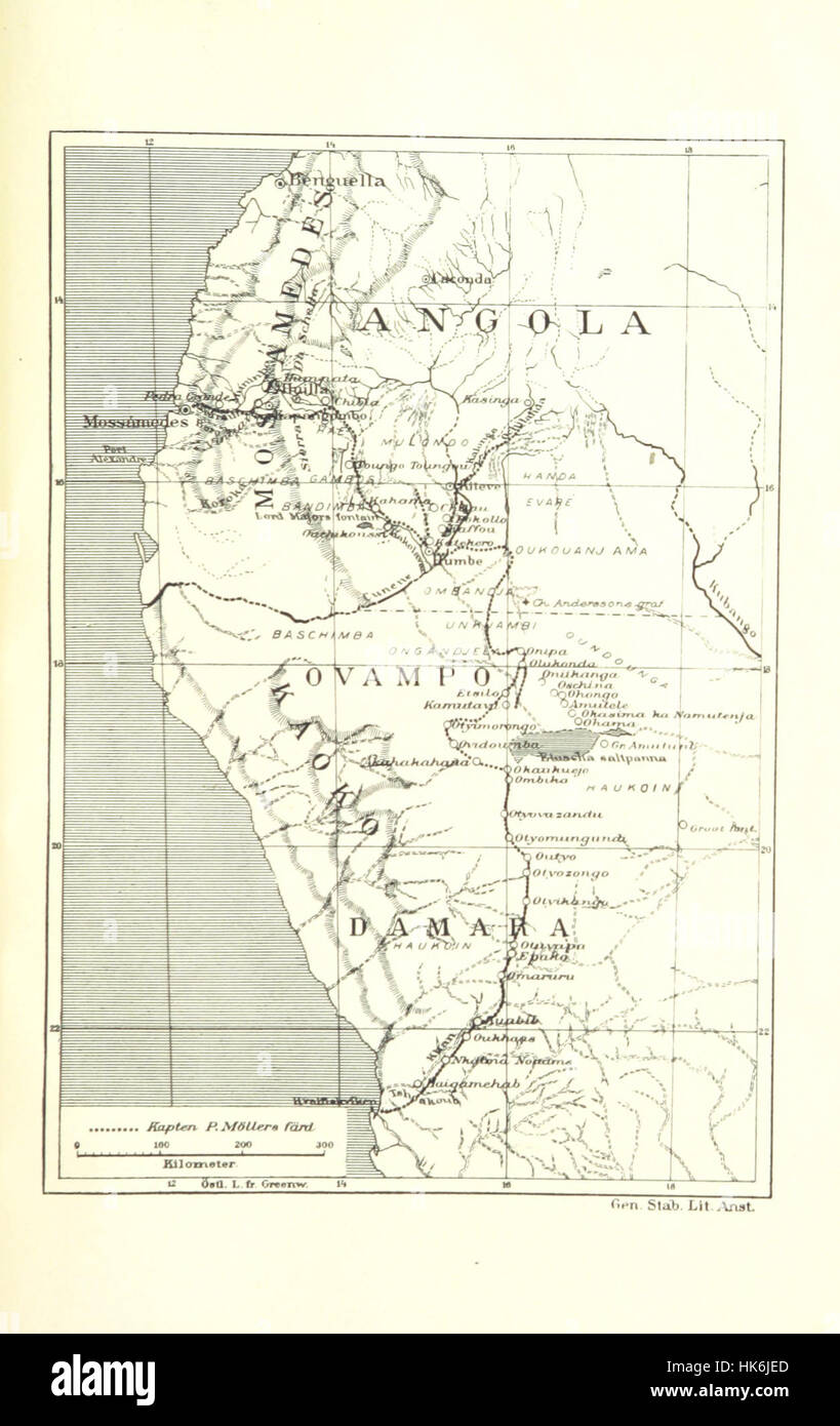 An illustration from 'Resa i Afrika', showing scenes from an African ...