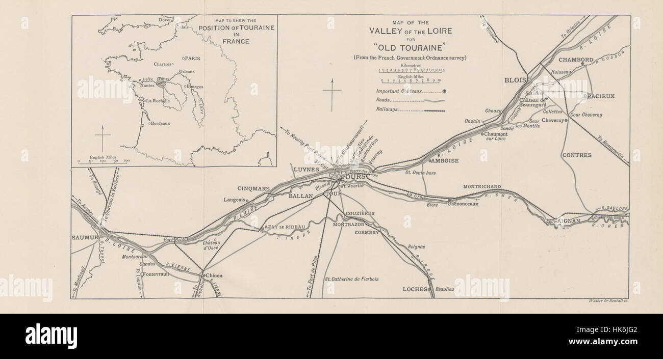 An image from 'Old Touraine' depicting the famous châteaux of the ...