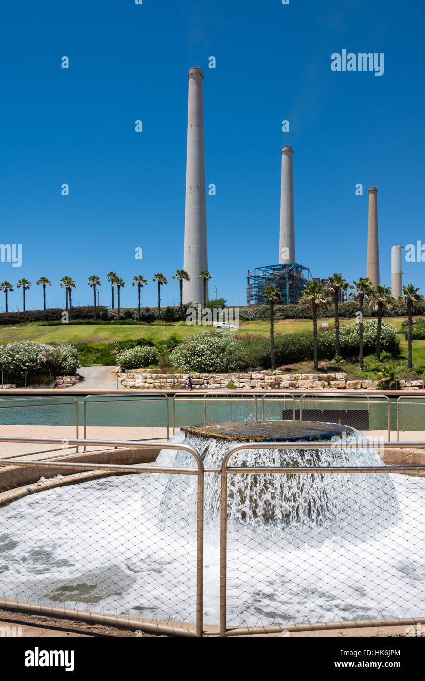 Hadera River Park next to Orot Rabin power station Stock Photo - Alamy
