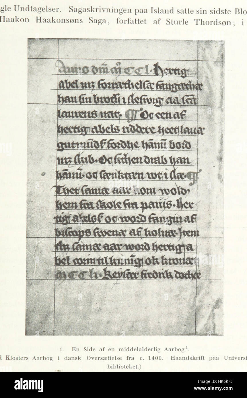 Illustration from 'Danmarks Riges Historie' showing key events in Denmark's history, with ...