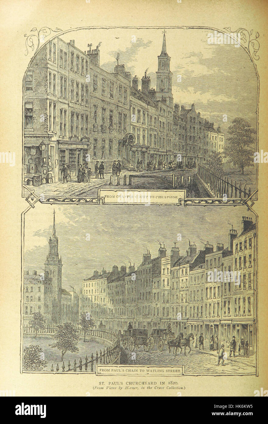Illustration from 'Old & New London', depicting historical and modern ...