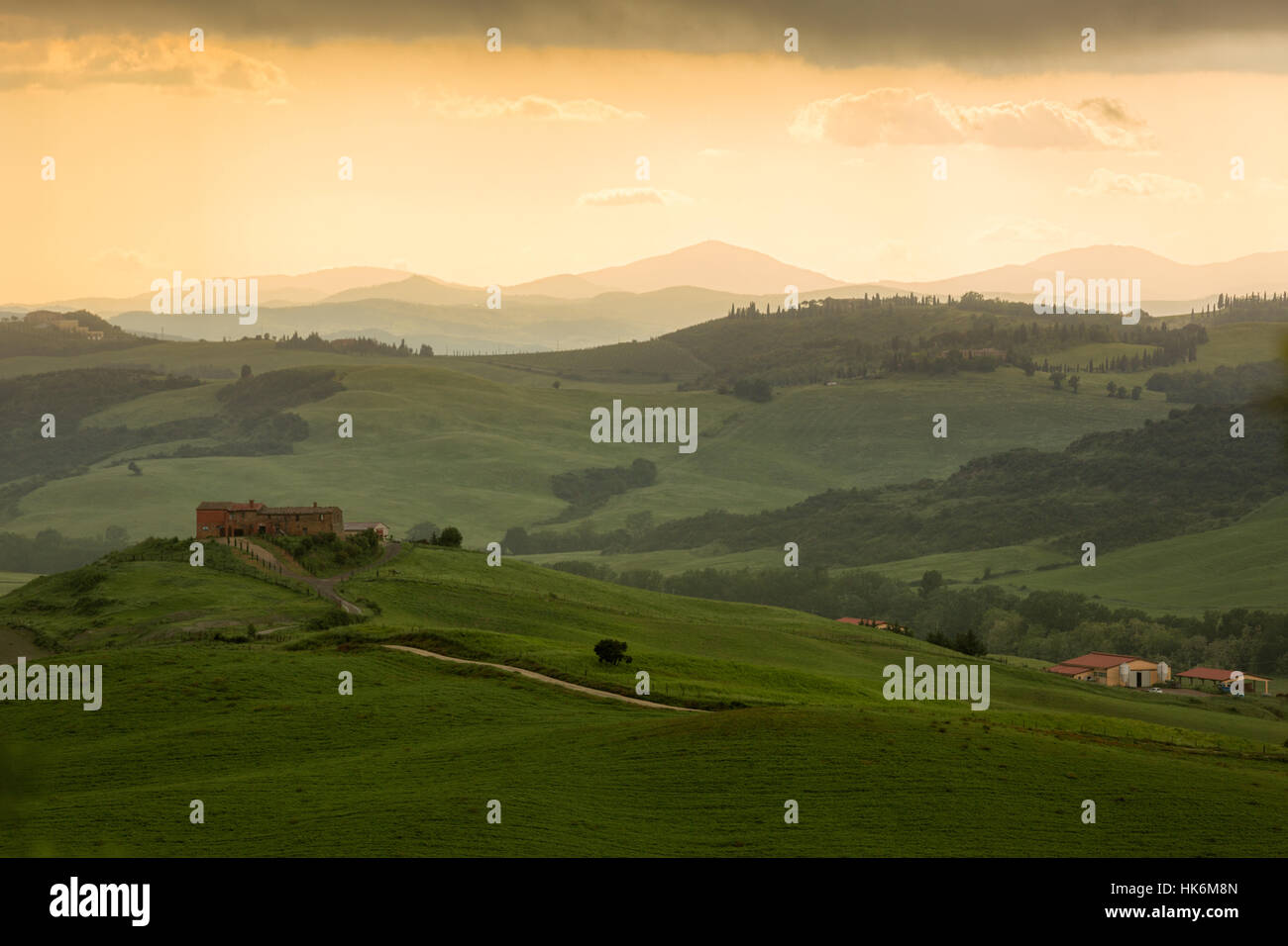 agriculture, farming, field, tuscany, dramatic, valley, farmland, italy ...