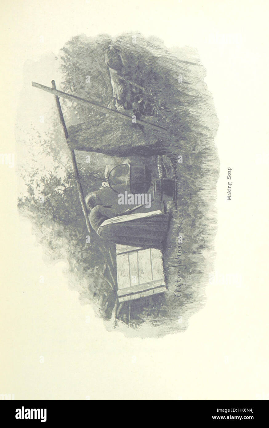 This image from 'Home Life in Colonial Days' depicts the daily lives of ...