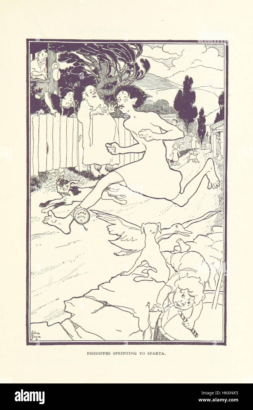 An illustration from page 301 of 'Comic History of Greece,' depicting ...