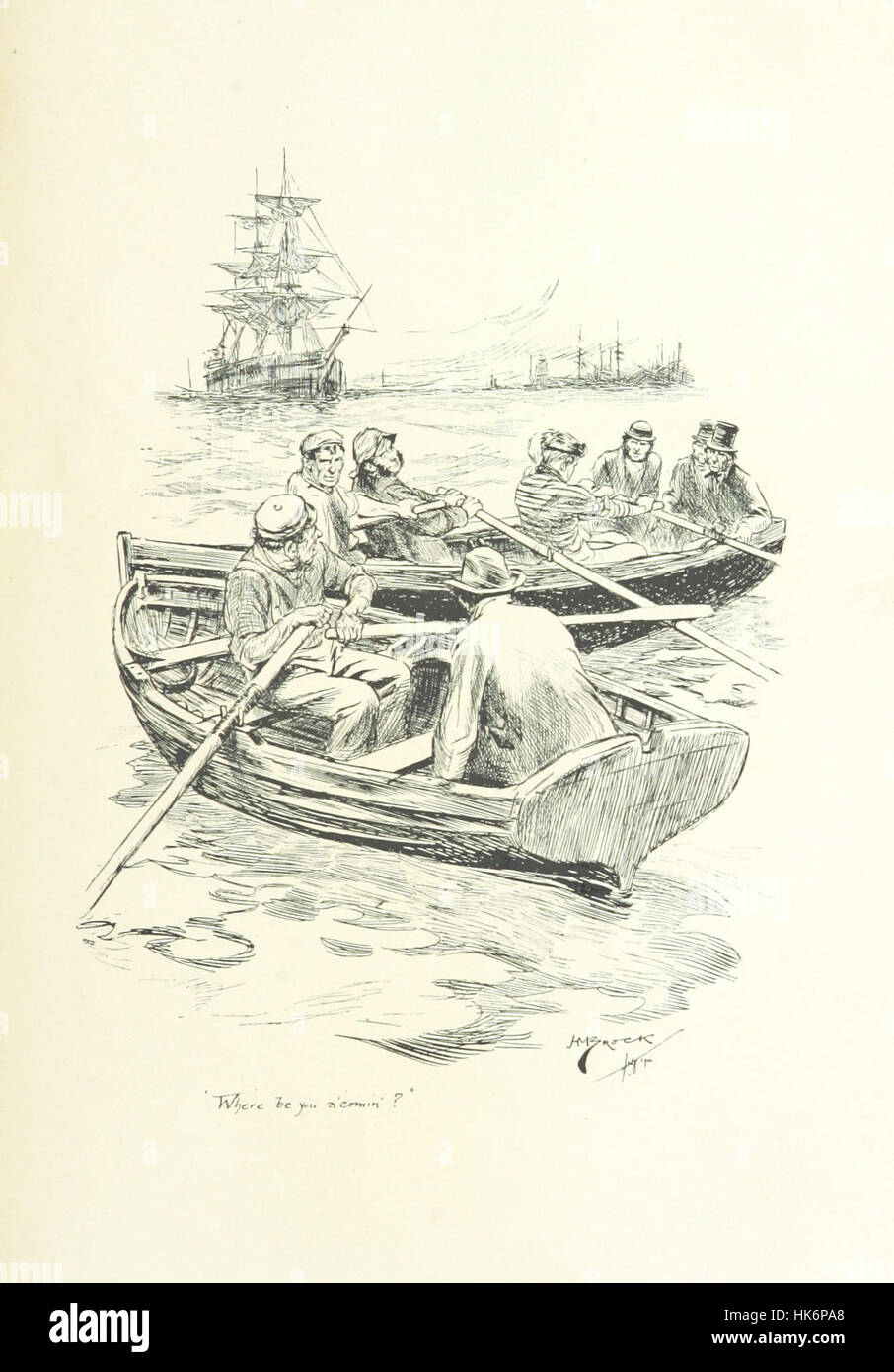 An illustration from 'The Works of G. J. Whyte-Melville,' showcasing ...