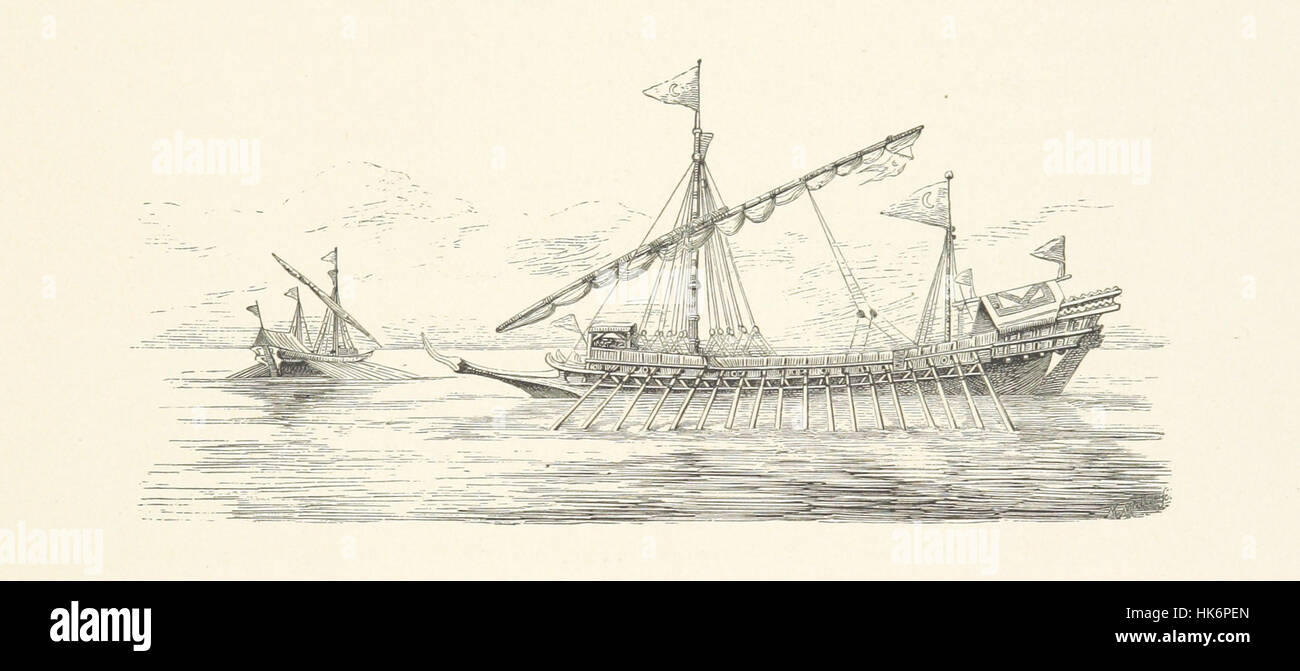 An illustration from 'Die Insel Rhodus,' depicting the island of Rhodes ...