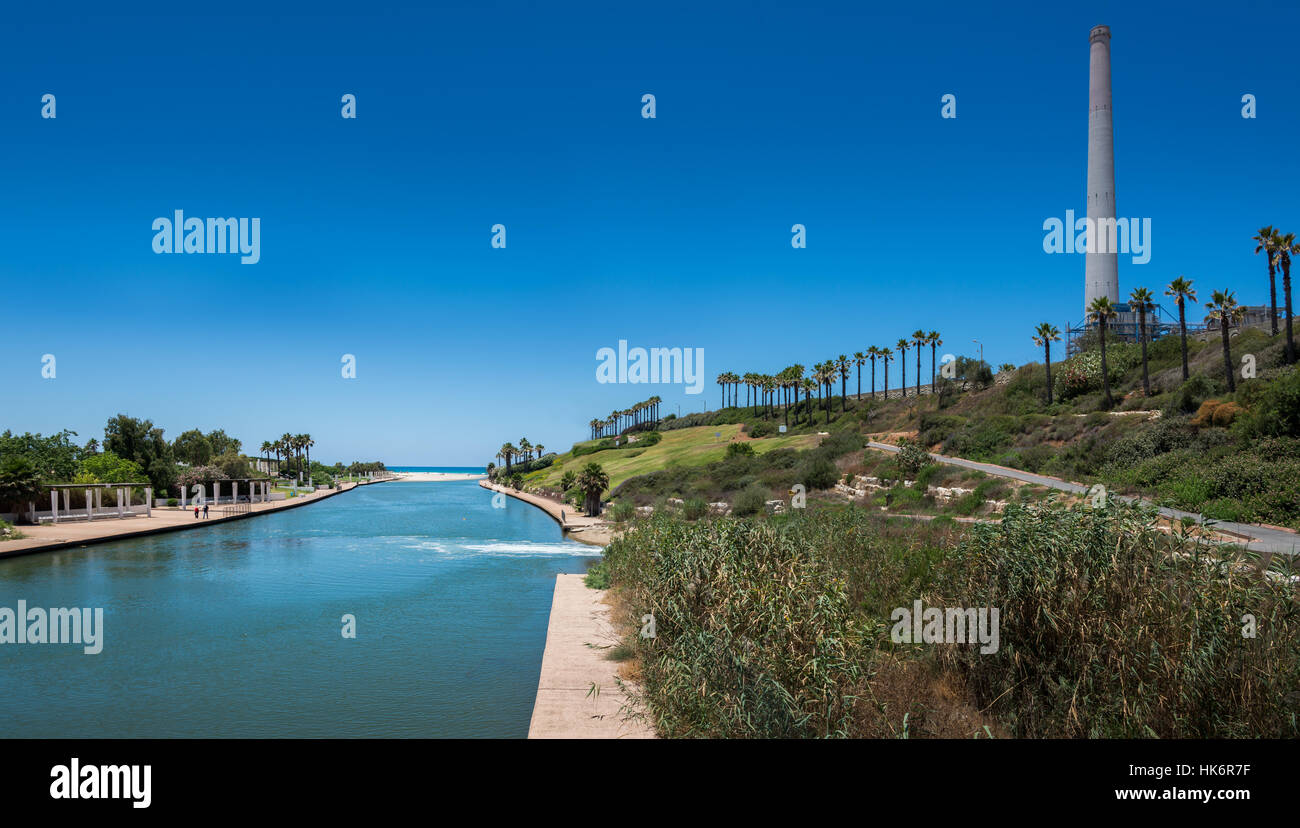 Hadera River Park next to Orot Rabin power station Stock Photo - Alamy