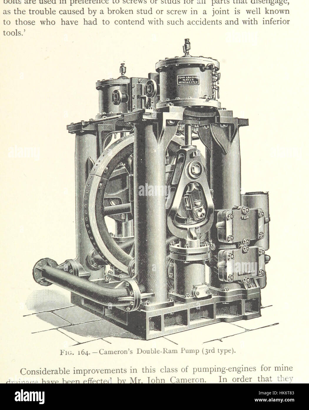 An illustration from the second edition of 'Mine Drainage', showing the ...