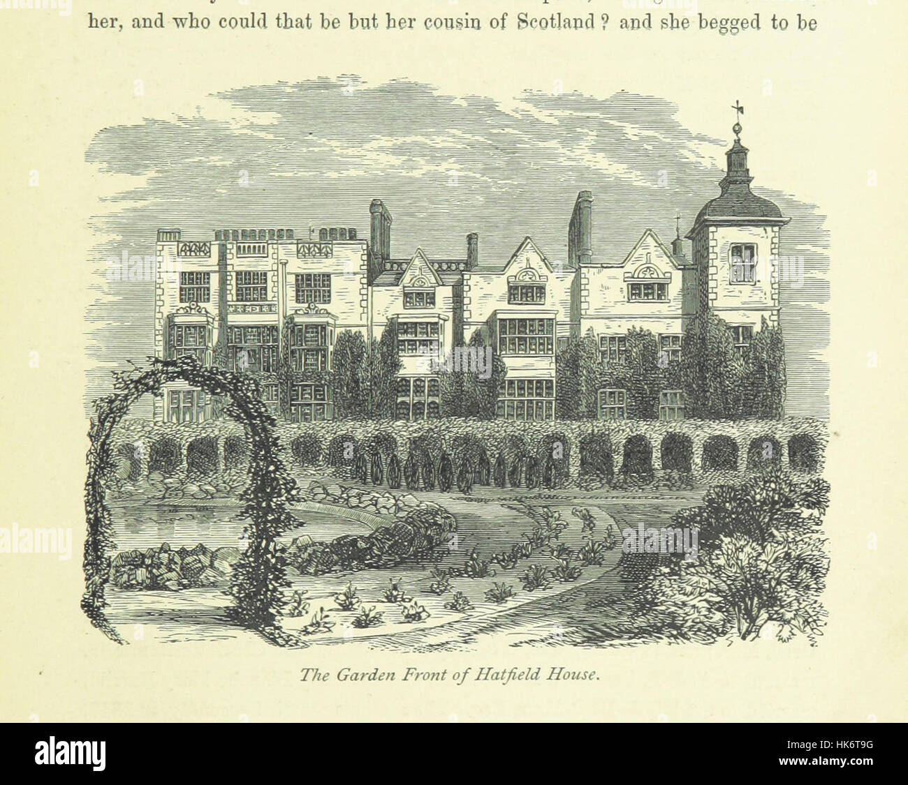 An illustration from 'The Stately Homes of England', showing detailed ...