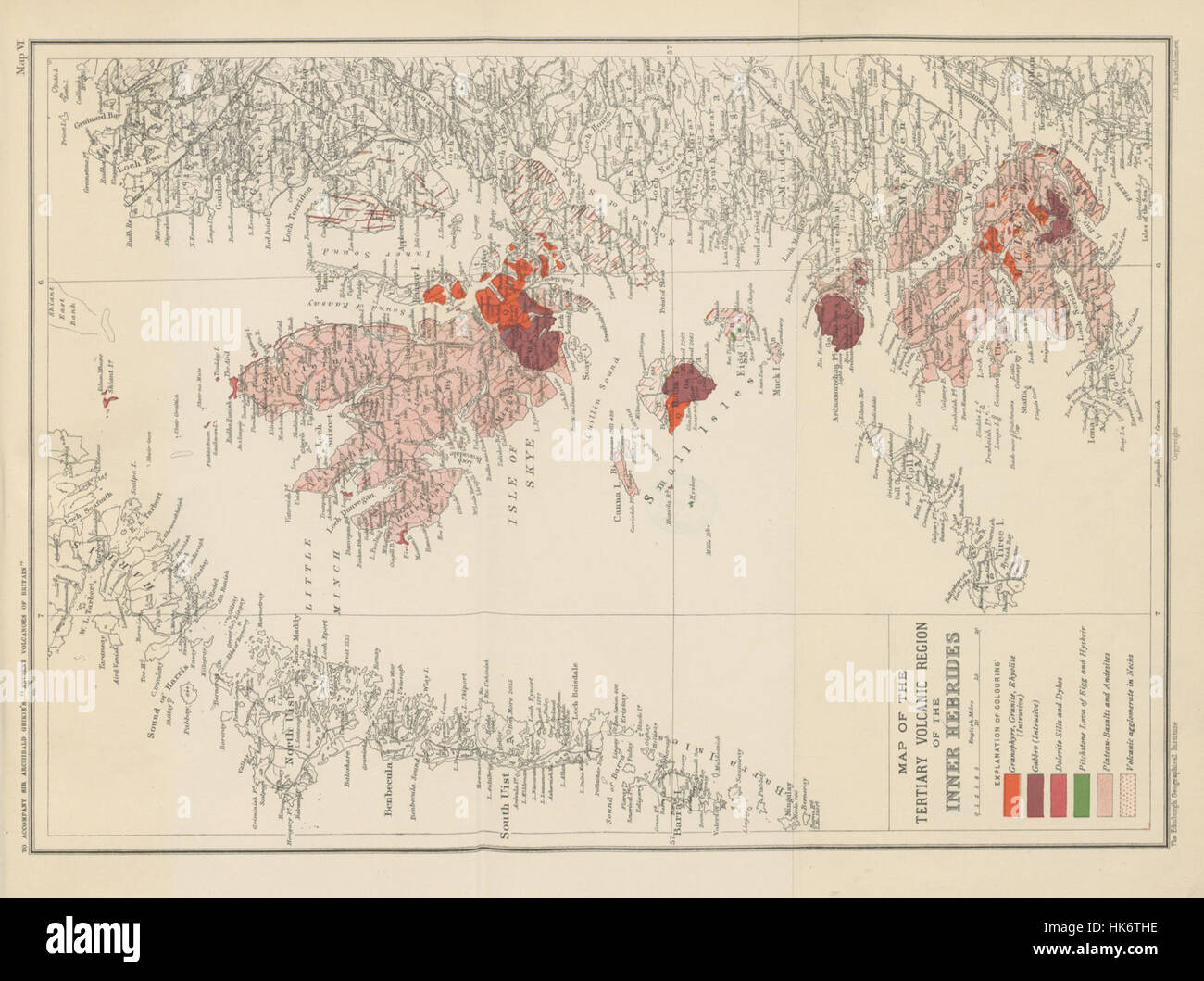 An image from 'The Ancient Volcanoes of Great Britain', featuring maps ...