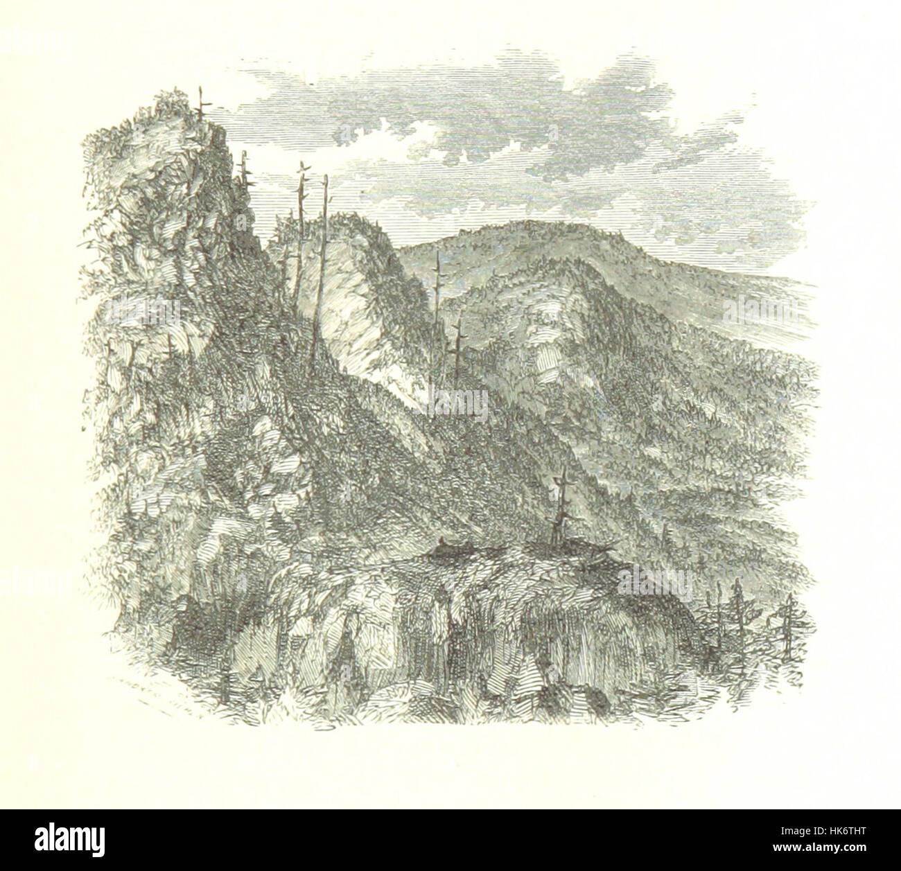 An illustration from 'The White Hills,' featuring a scenic view of the ...