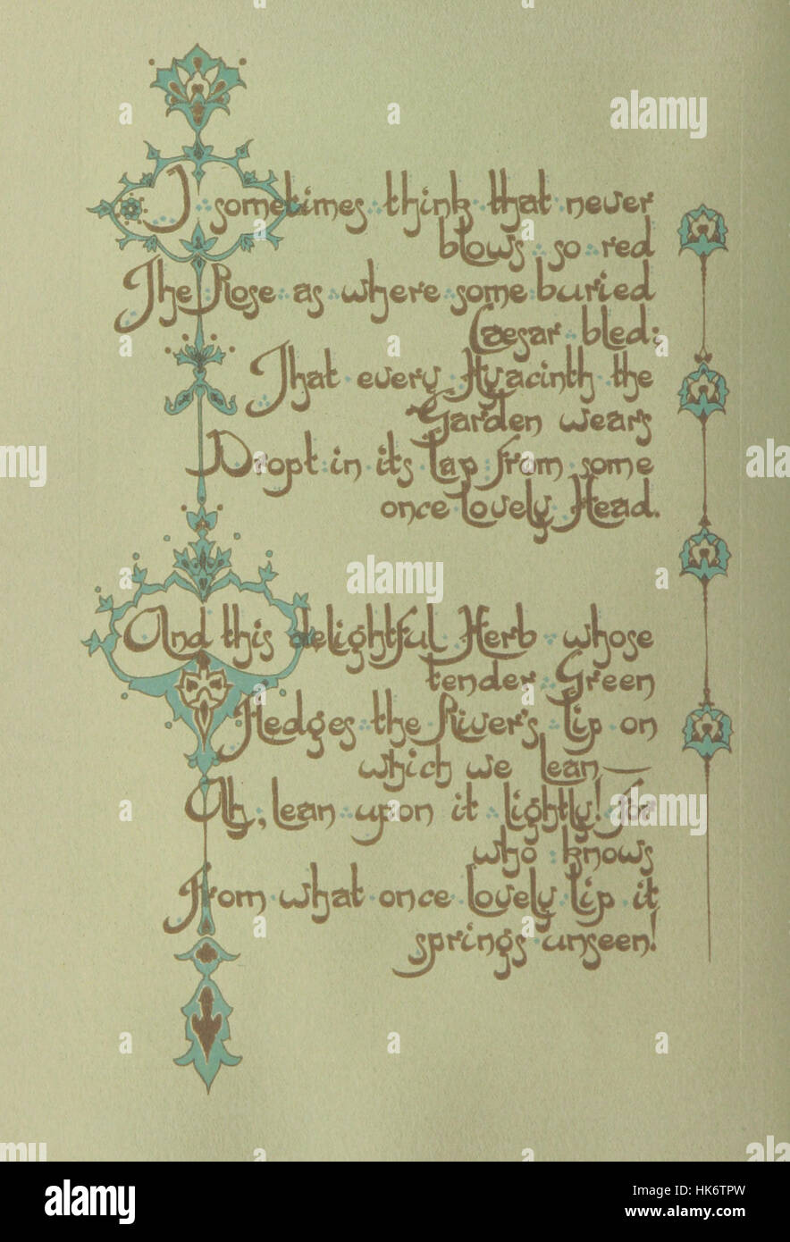Image from 'Rubaïiyaït of Omar Khayyám' showcasing the poetry of Omar ...