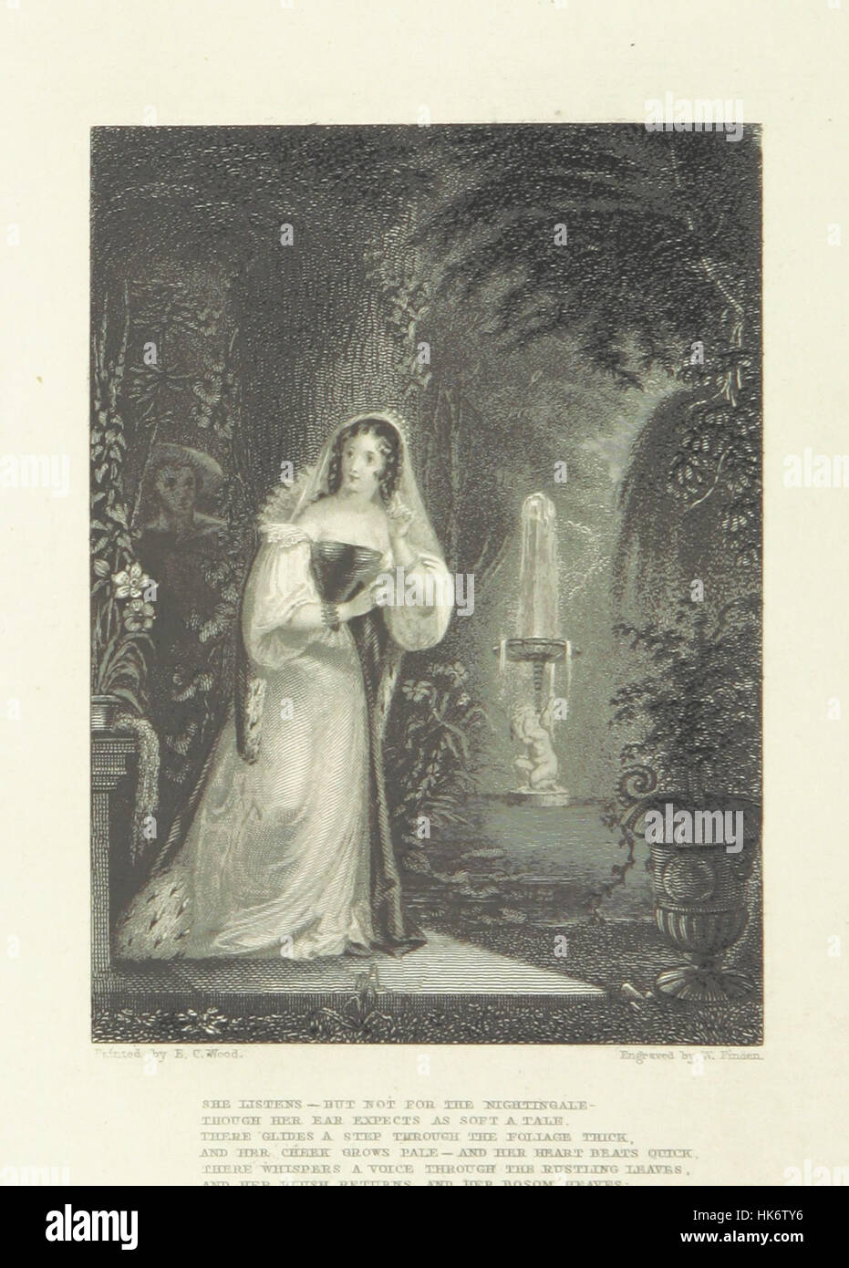 Illustration from 'The Poetical Works of Lord Byron,' featuring a ...