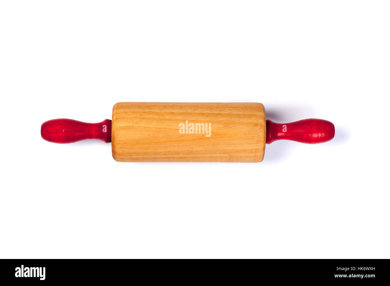 Rolling pin isolated on white background Stock Photo - Alamy