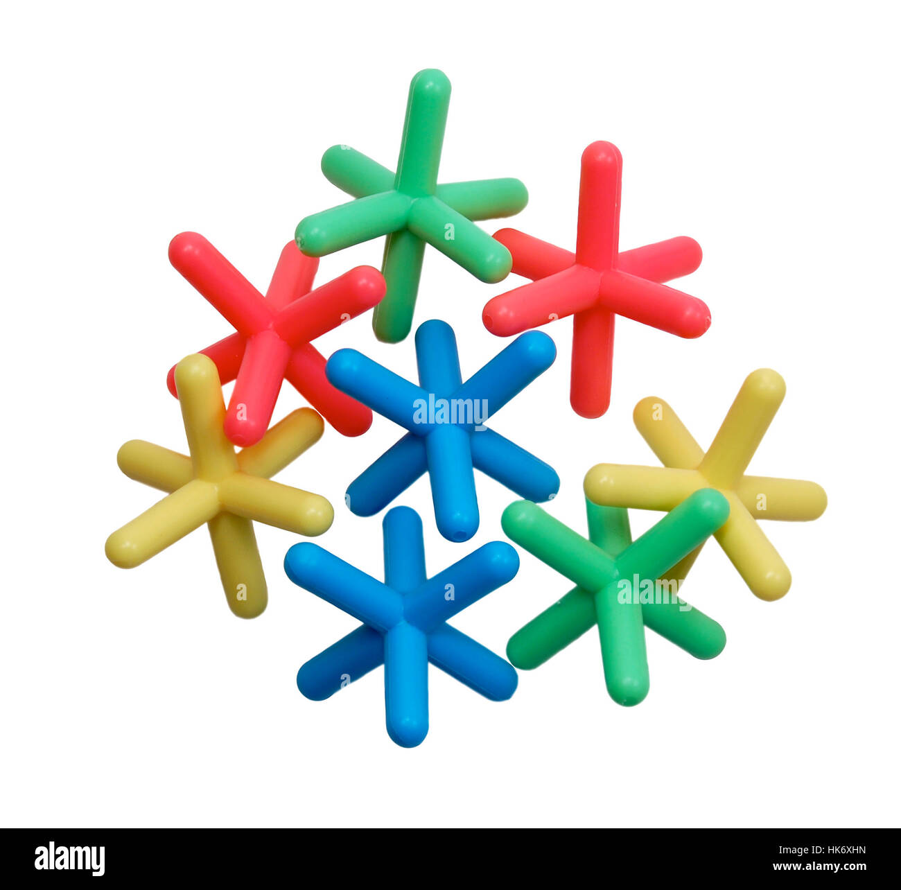 Jacks, multicolored, isolated on white, with path Stock Photo - Alamy