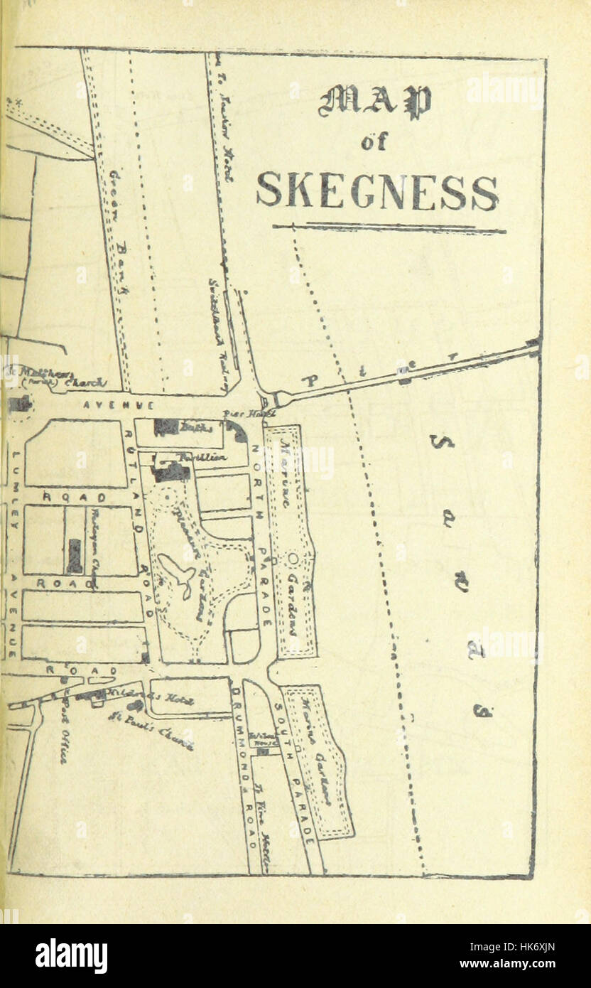 Image from 'Avery's Popular Penny Guide to Skegness,' featuring a map ...