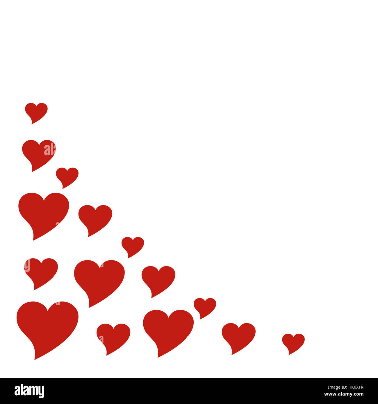 hearts - left corner frame design, many sizes Stock Photo - Alamy