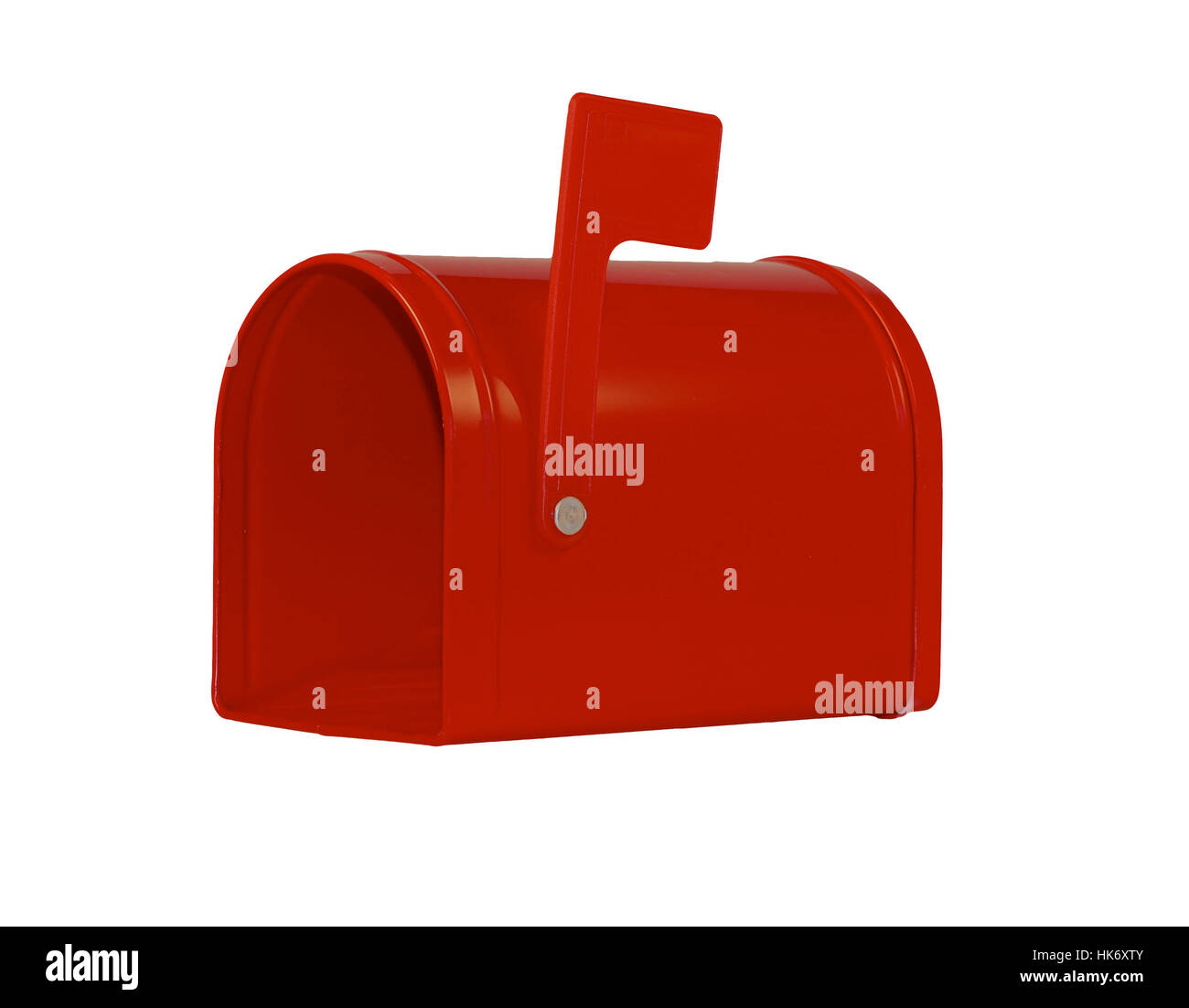 empty red mailbox isolated on white background Stock Photo - Alamy