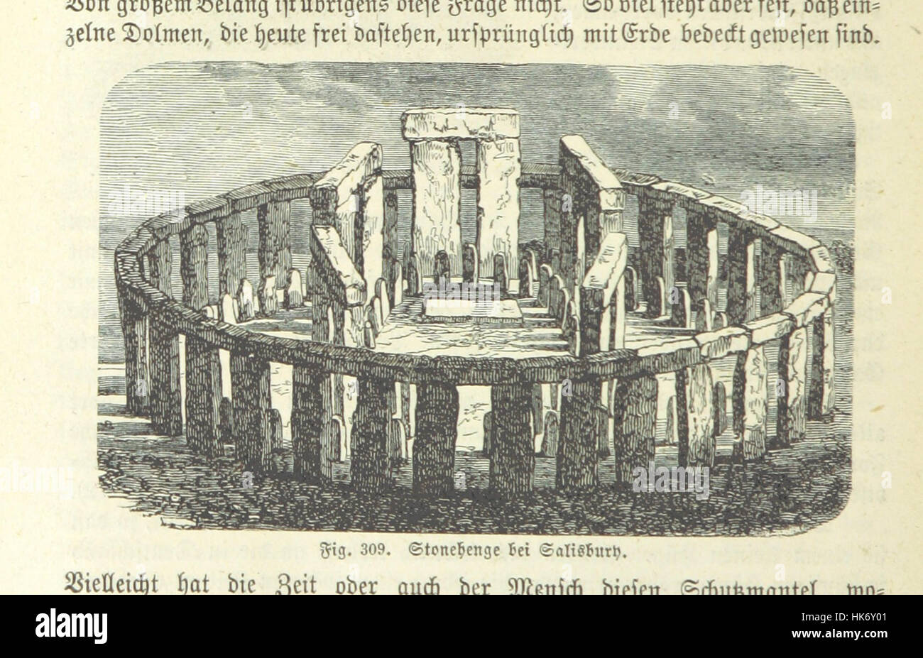 Illustration from 'Der vorgeschichtliche Mensch,' depicting prehistoric ...