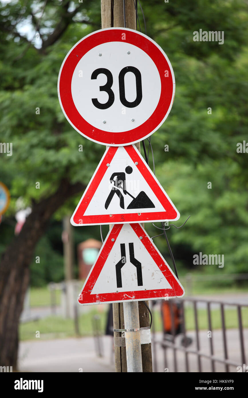 sign, signal, traffic, transportation, transport, warning sign, work ...