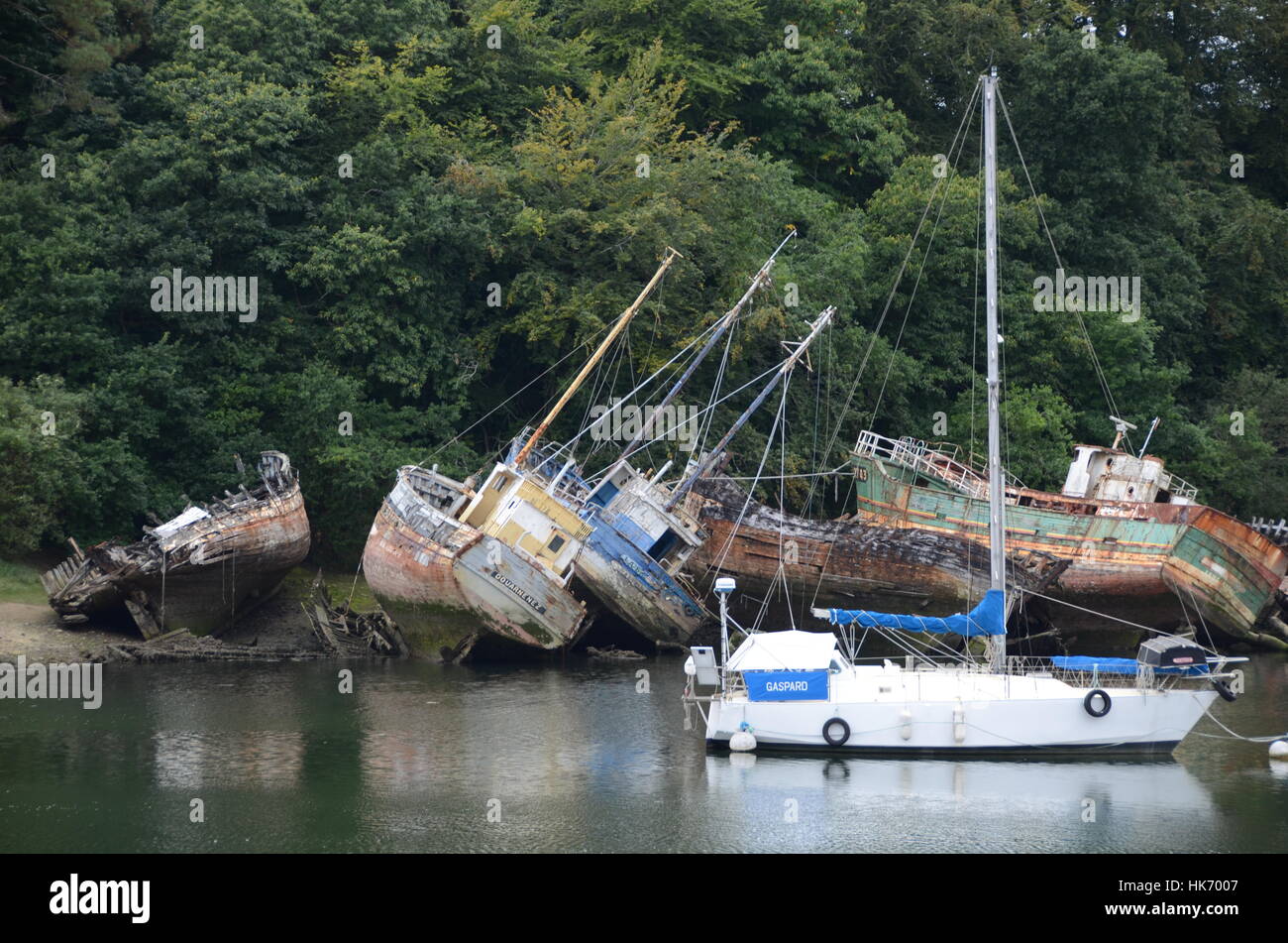 france, wreck, brittany, fishing boats, france, wreck, brittany ...