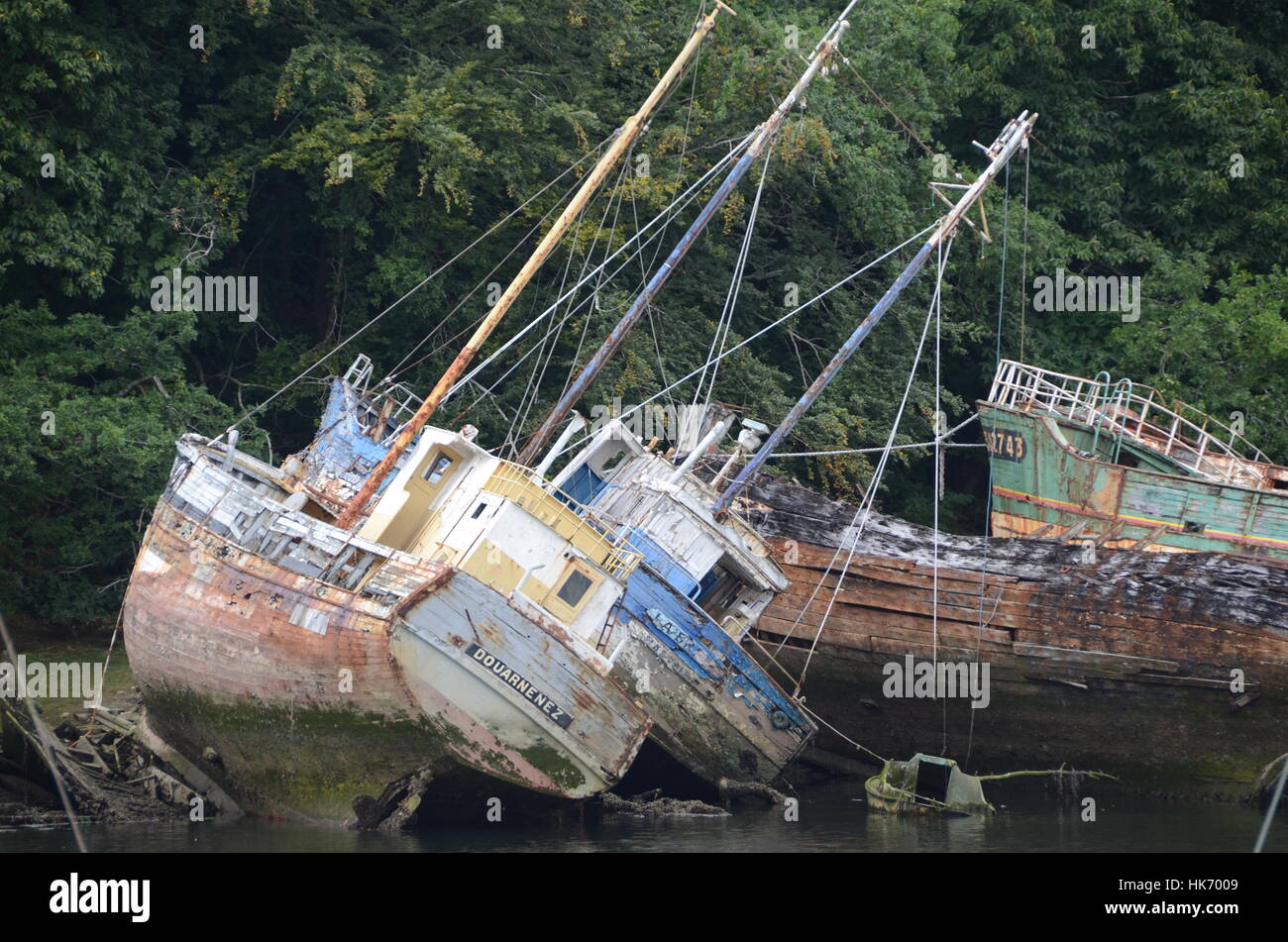 france, wreck, brittany, fishing boats, france, wreck, brittany ...