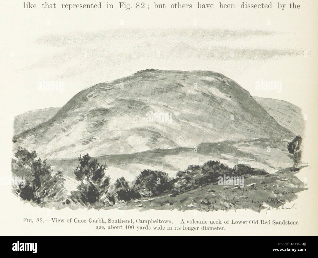 Illustration from 'The Ancient Volcanoes of Great Britain', showing a ...