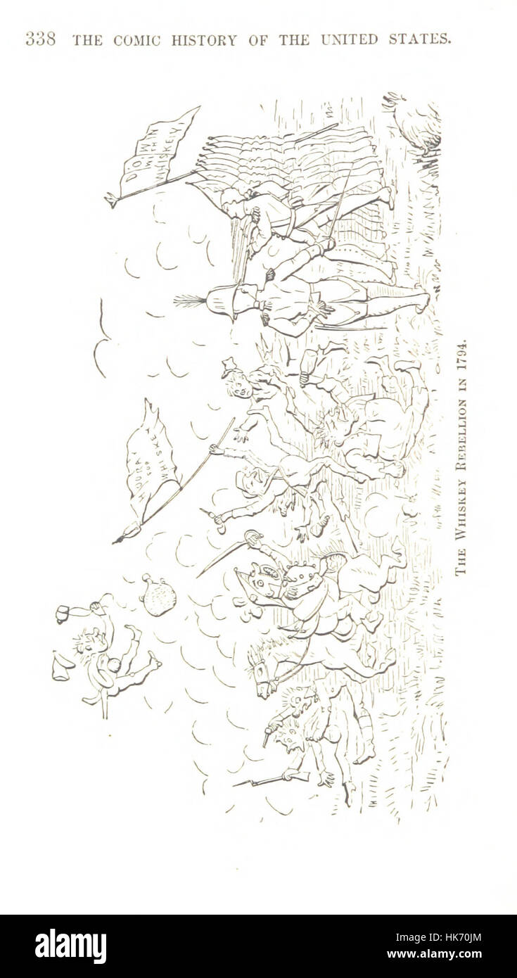 An illustration from 'The Comic History of the United States ...