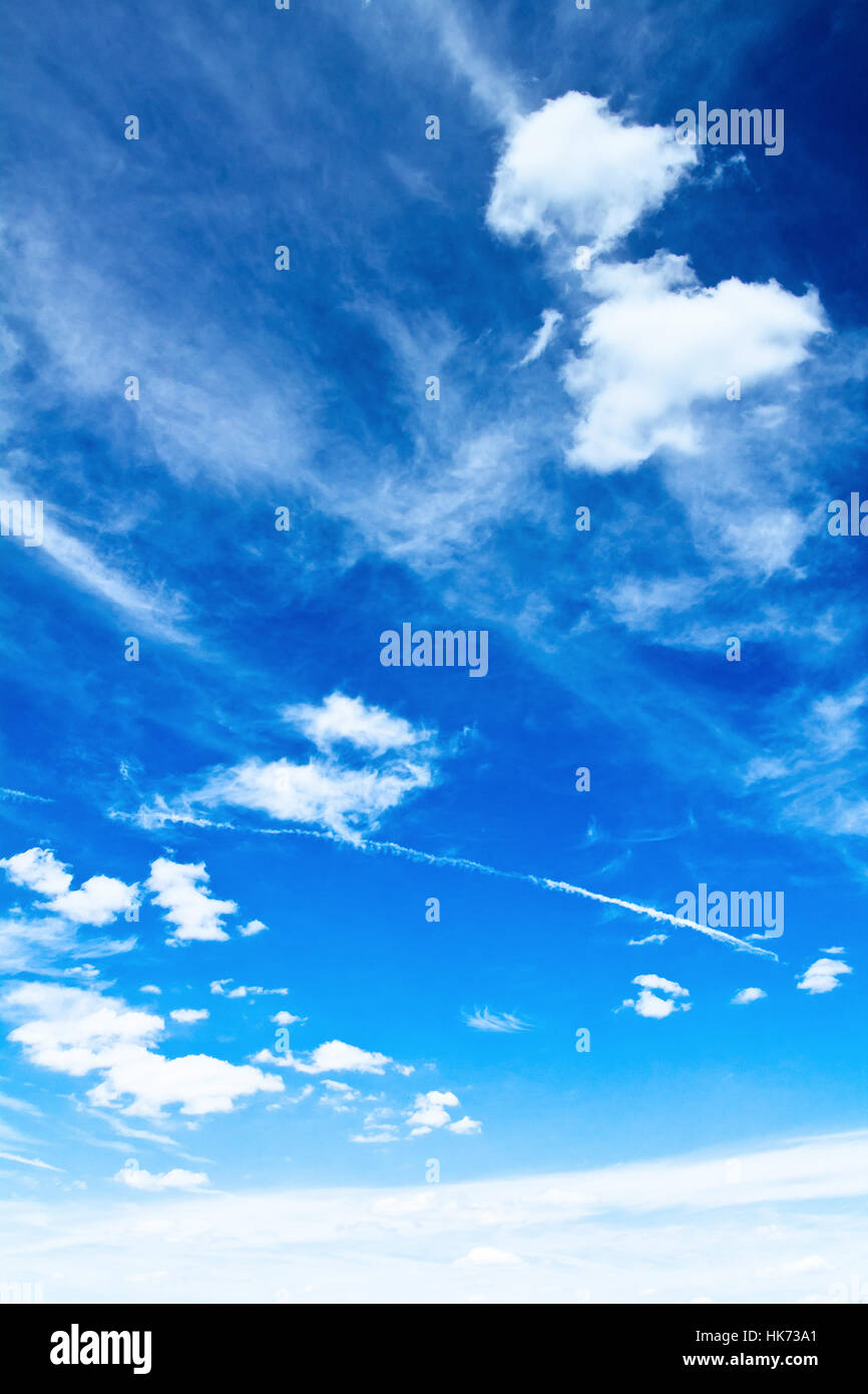 Sky and clouds. Summer vertical background Stock Photo - Alamy