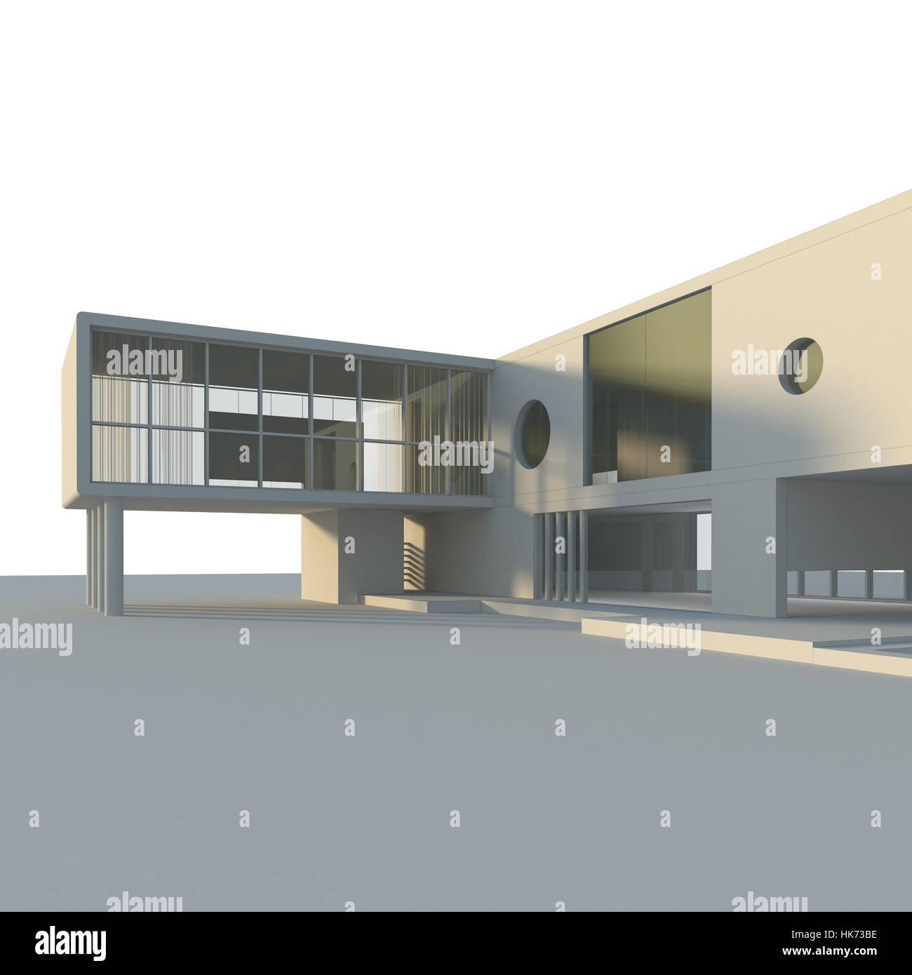 Modern building isolated. Building design and 3d model my own Stock ...