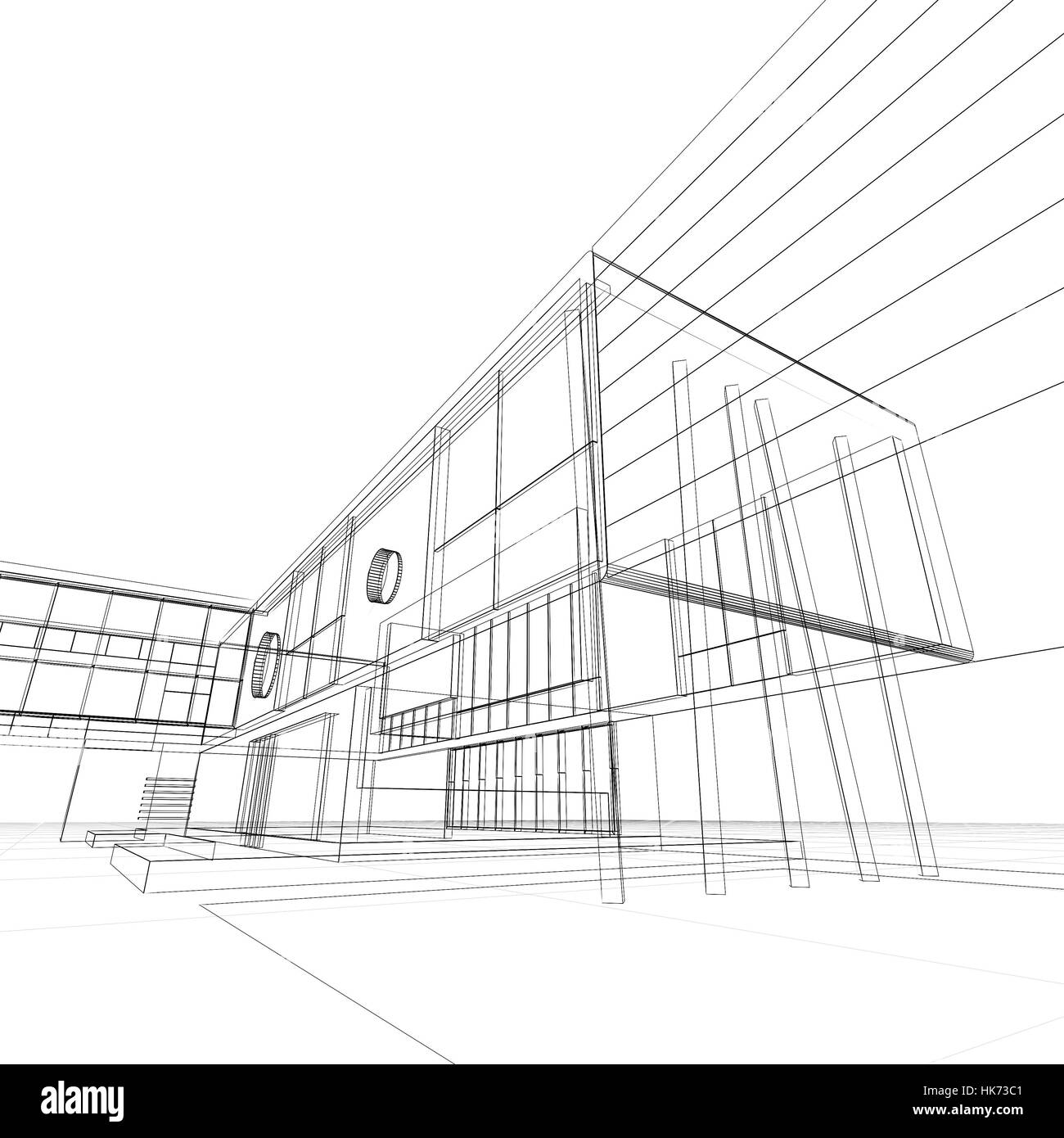 house, building, isolated, model, design, project, concept, plan, draft ...