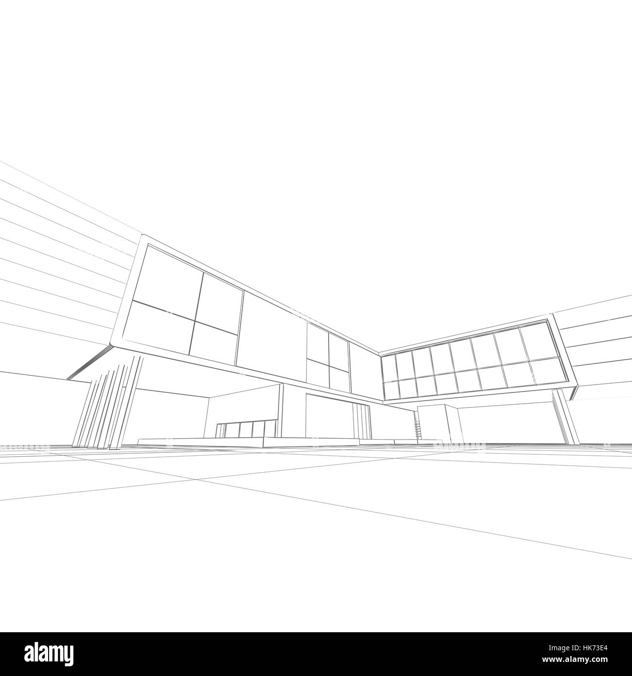 house, building, isolated, model, design, project, concept, plan, draft ...