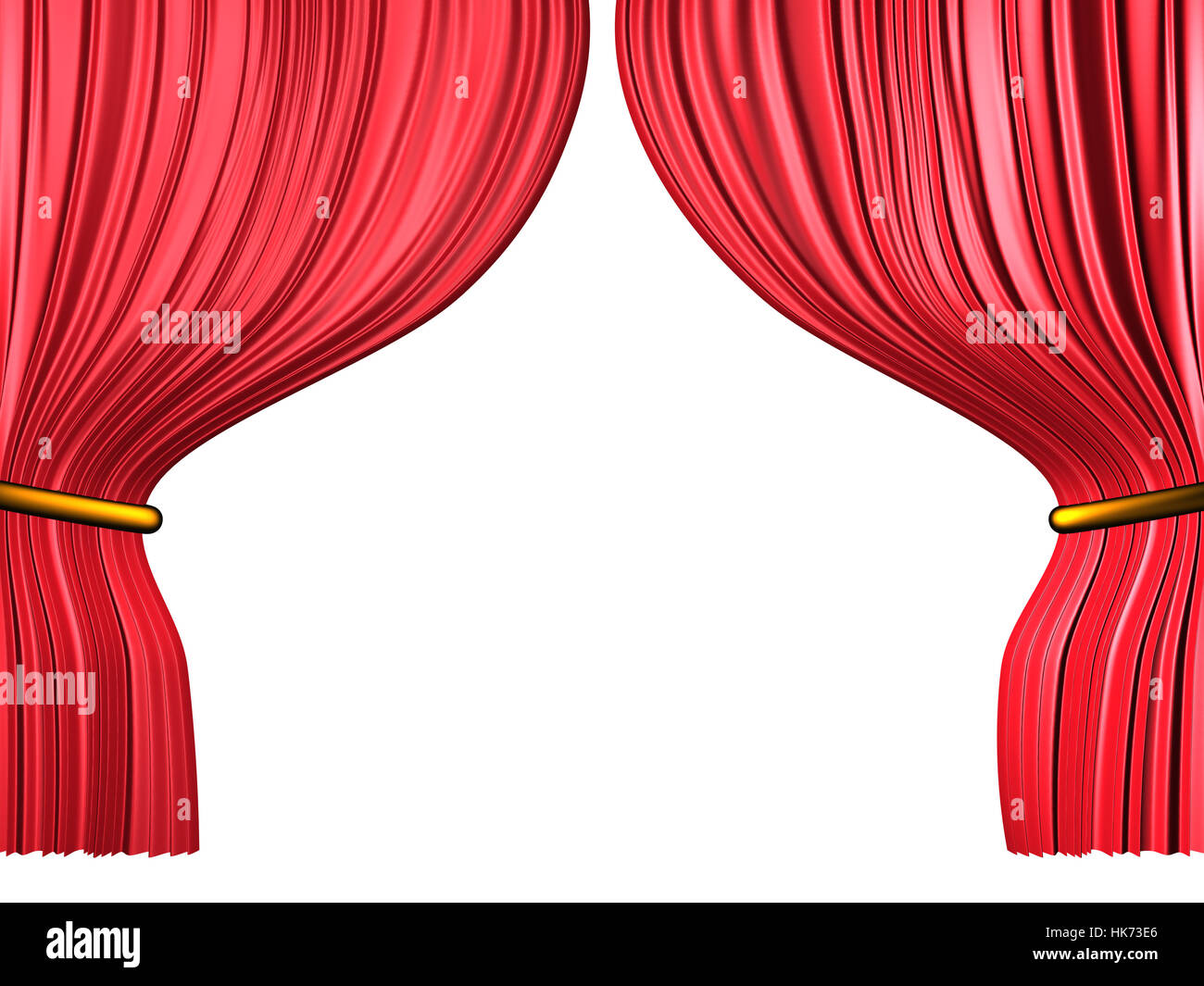 Curtain on white. High quality 3d render Stock Photo - Alamy