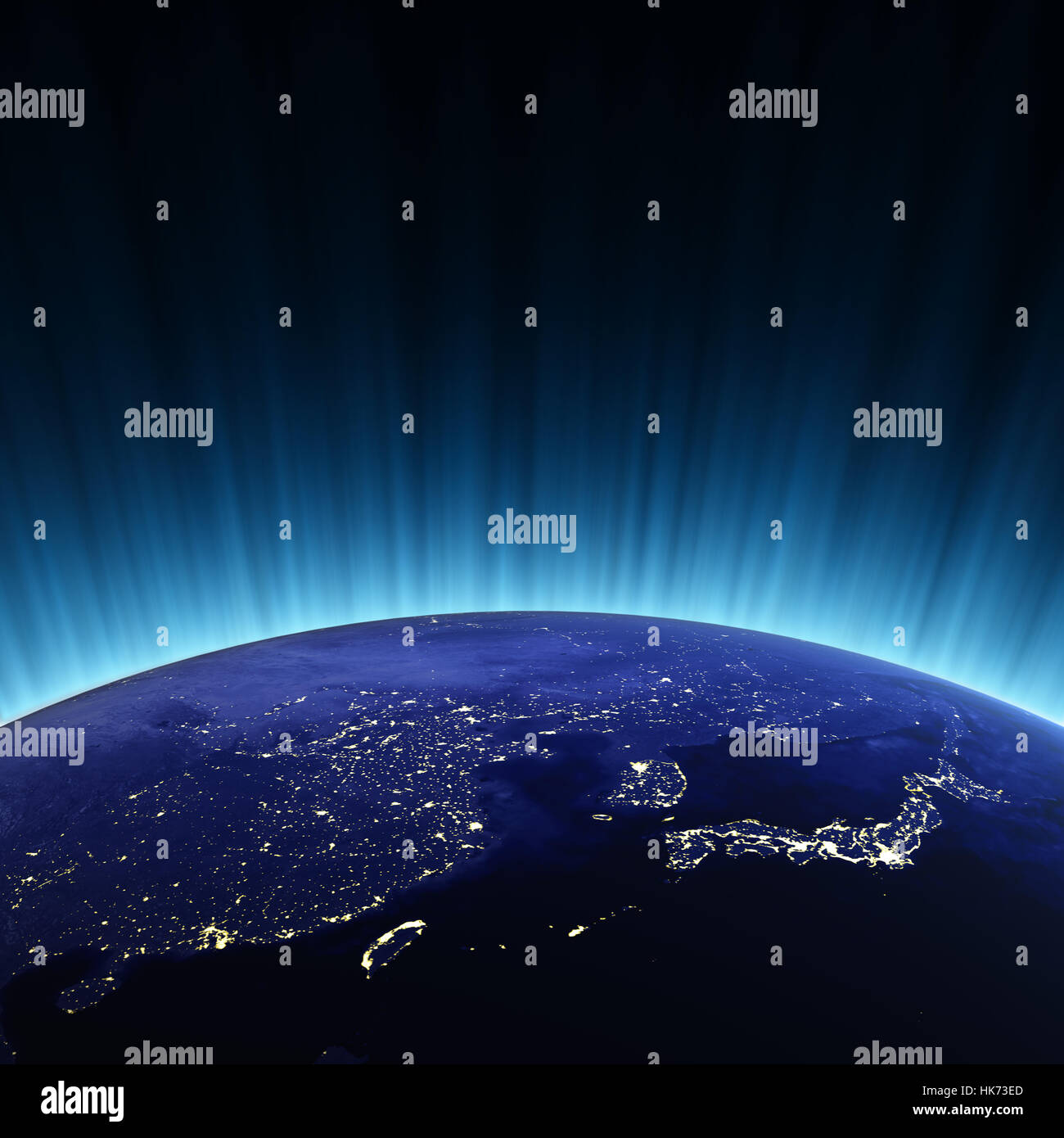 blue, single, isolated, space, graphic, asia, night, nighttime ...