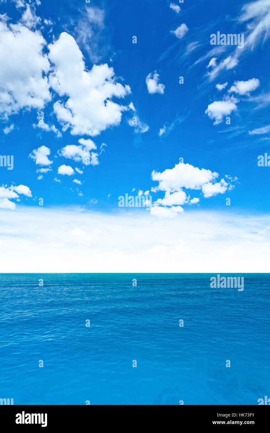 Sea and cloudy sky. Tropical vertical composition Stock Photo - Alamy