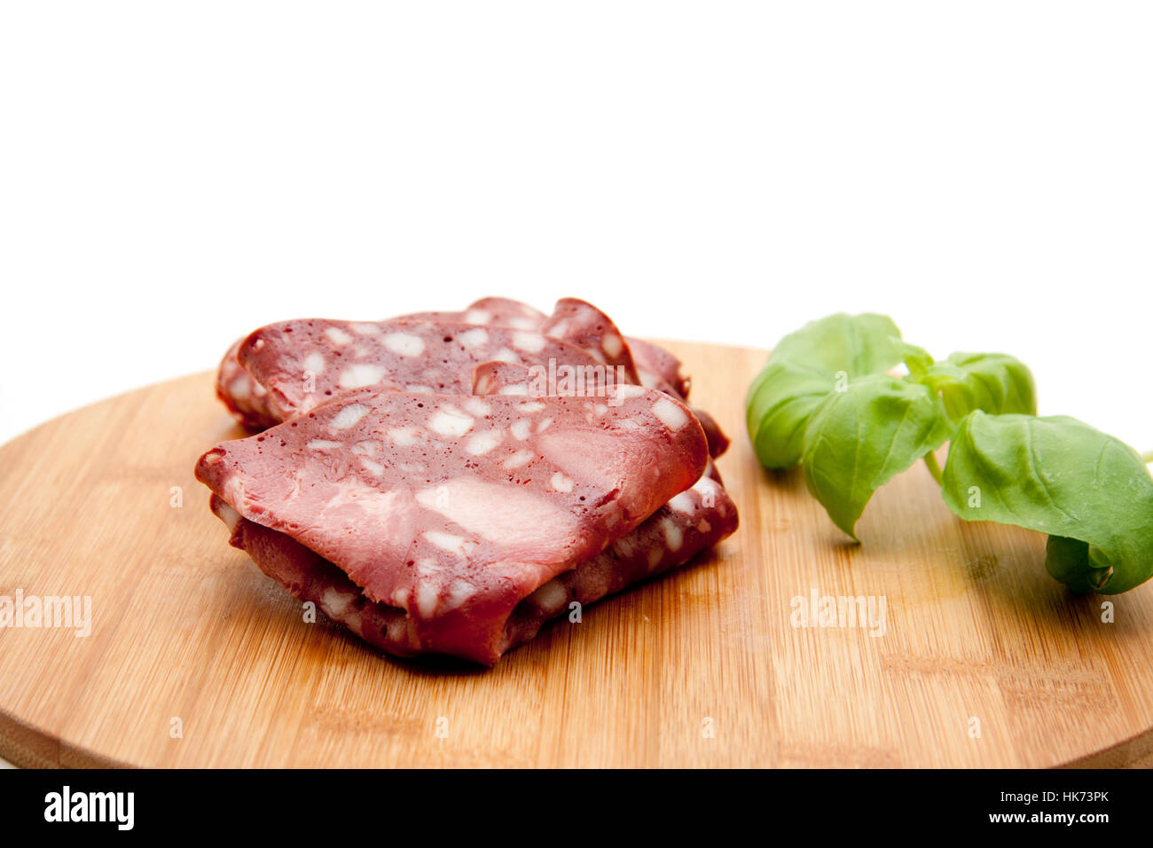 rotwurst with basil Stock Photo - Alamy