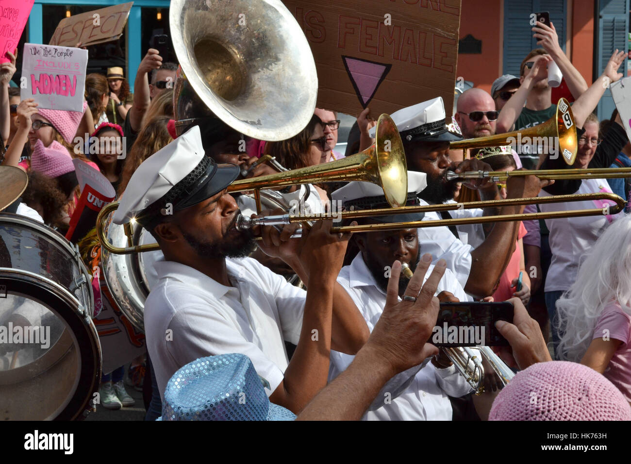 Women's March on January 21, 2017 in New Orleans, Louisiana Stock Photo ...