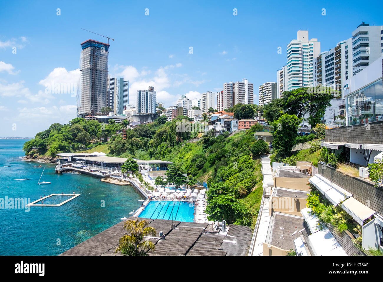 Panoramic of the coast of Salvador de Bahia Brazil South America Stock ...
