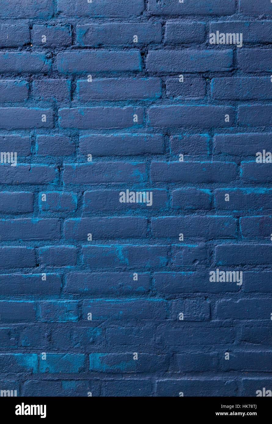 dark blue painted vertical part of brick wall Stock Photo - Alamy