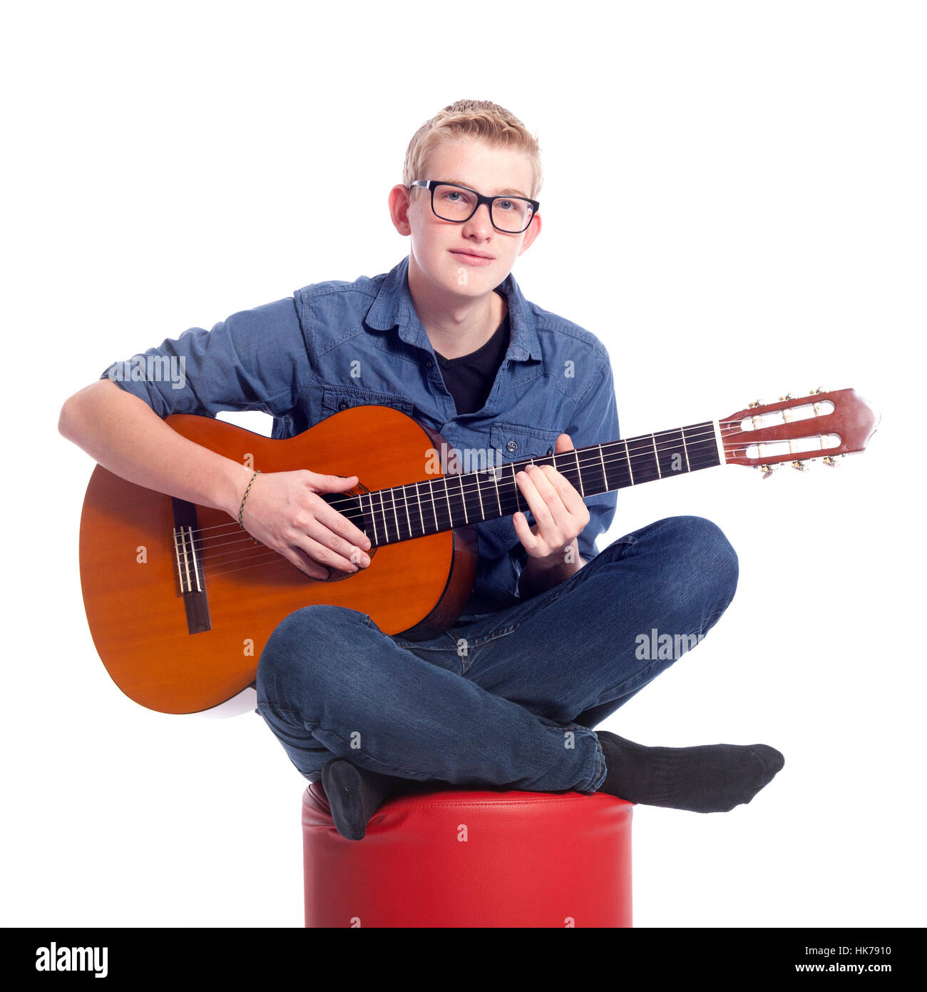 Teen play guitar hi-res stock photography and images - Alamy