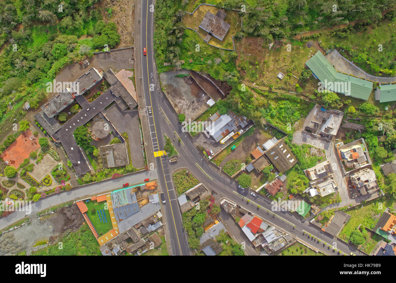 Top view lines town map hi-res stock photography and images - Alamy