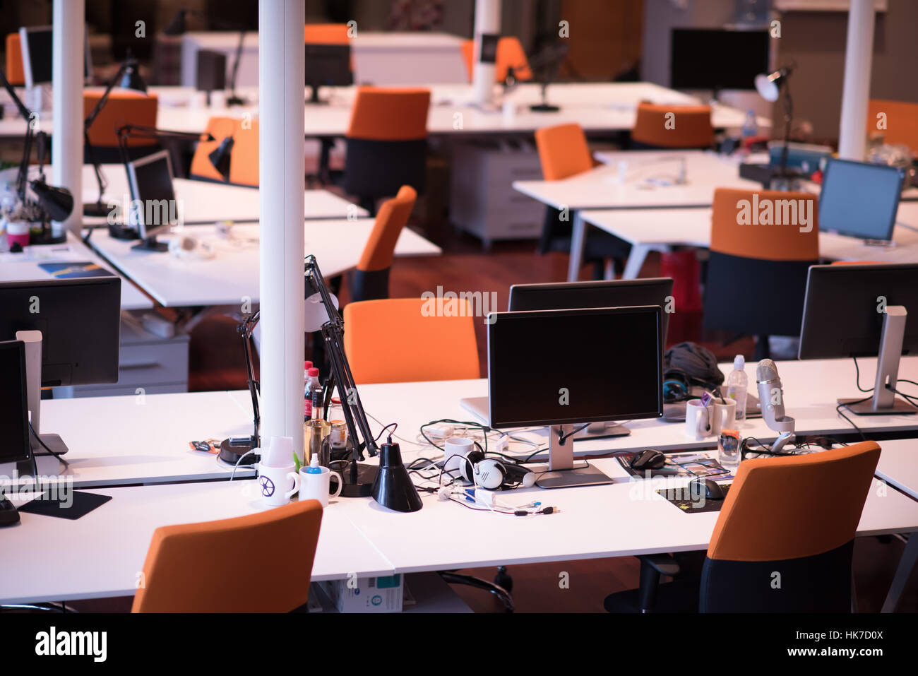 Empty Modern Open Plan Office Stock Photo - Alamy