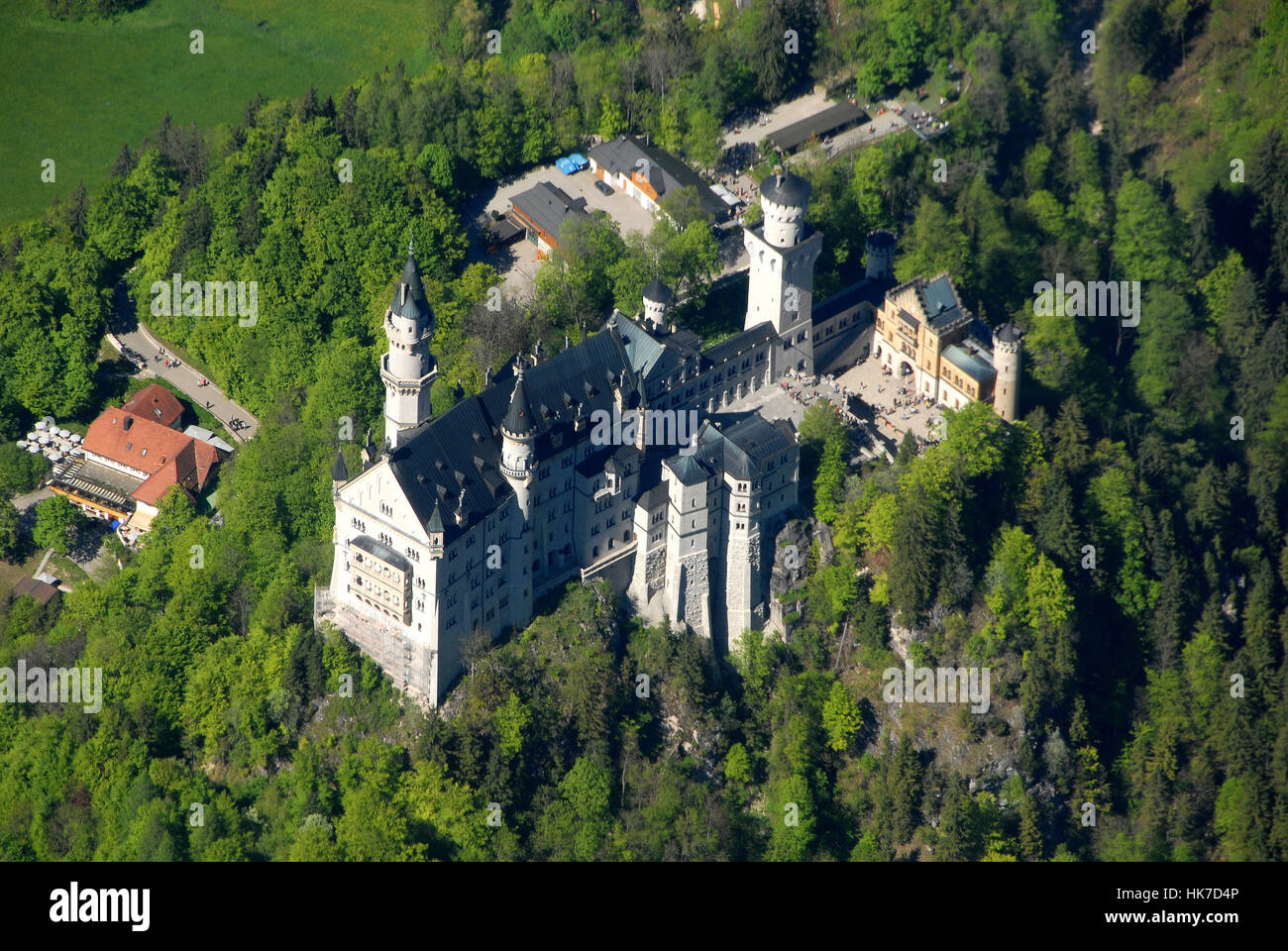 historical, bavaria, aerial view, germany, german federal republic ...