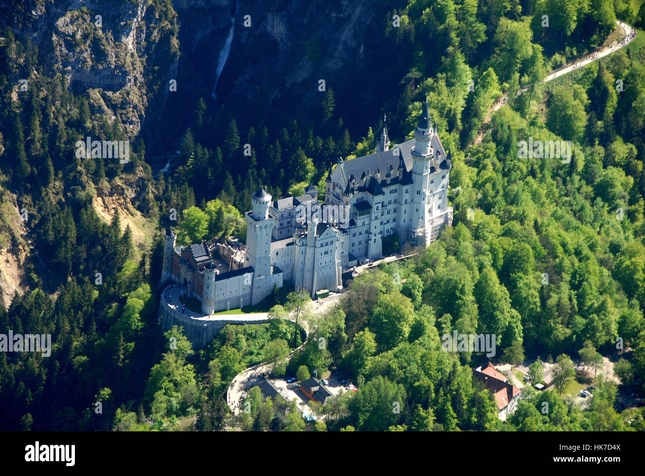 historical, bavaria, aerial view, germany, german federal republic ...