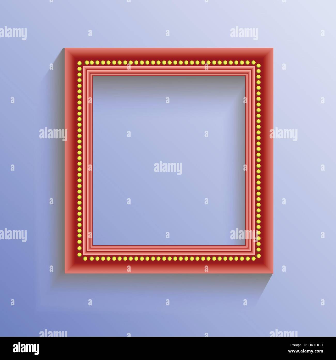 red frame on blue background for your design Stock Photo - Alamy