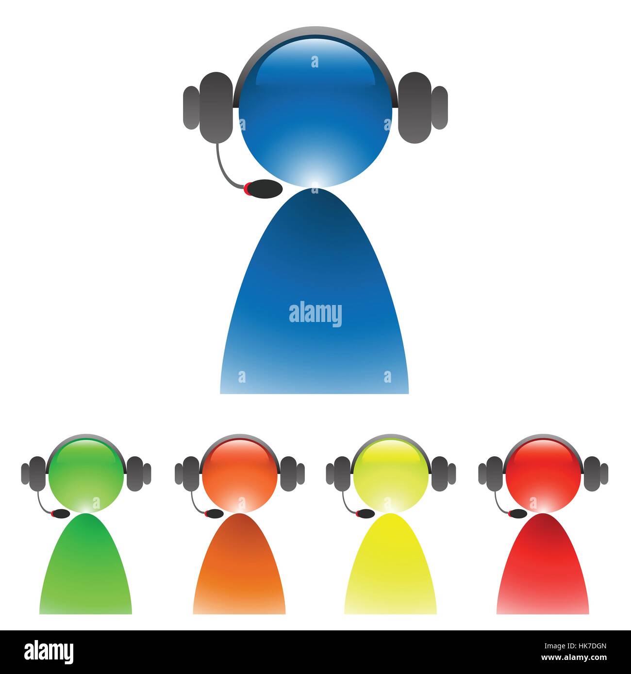 set of service operator icons for your design Stock Photo - Alamy