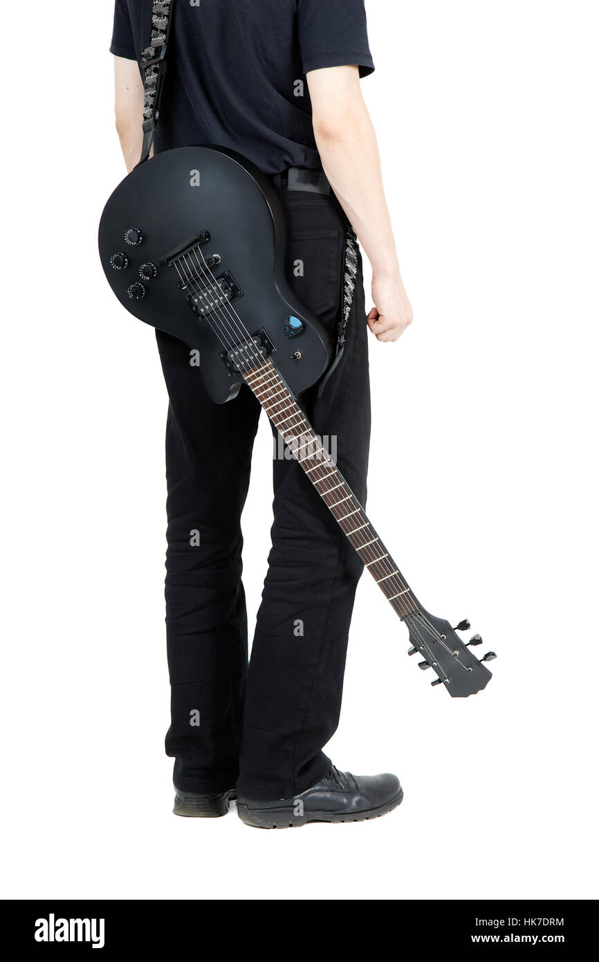 Back view electric guitar isolated hi-res stock photography and images ...
