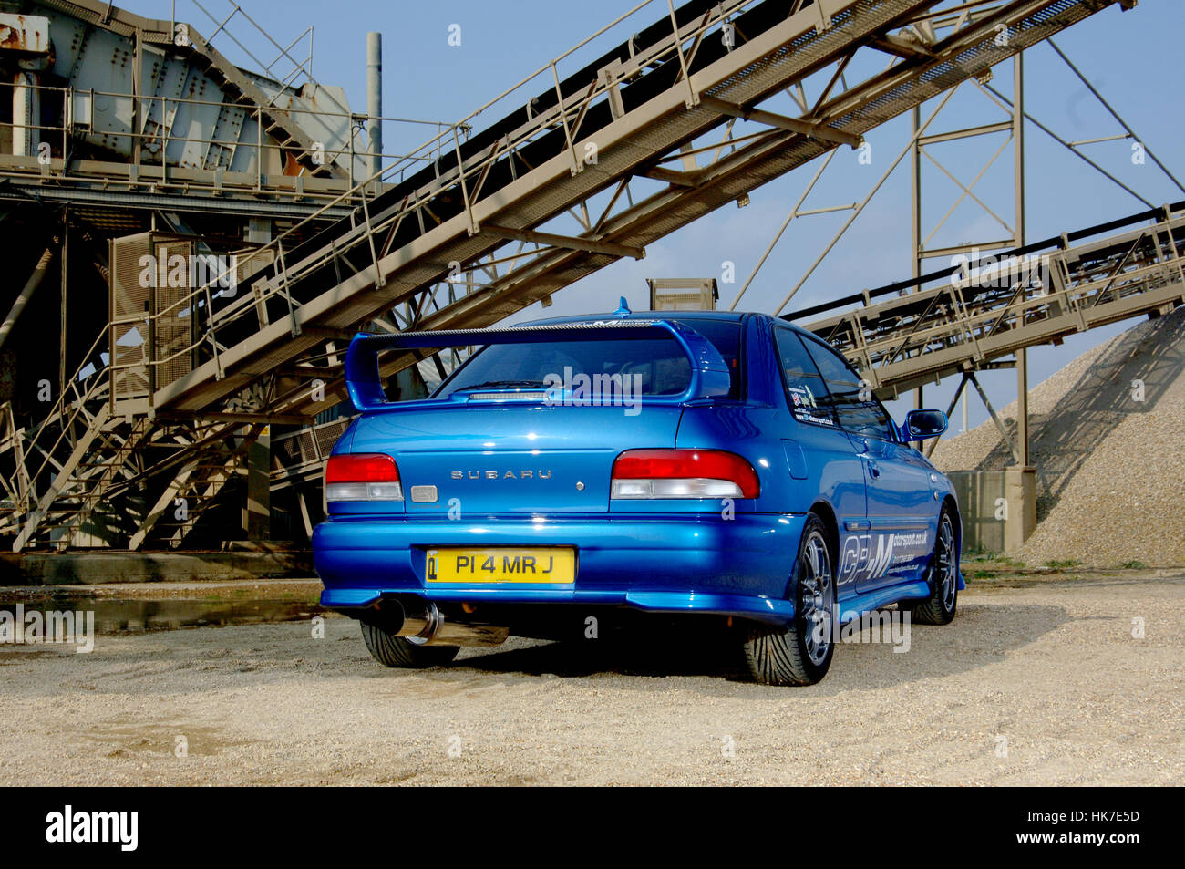 Blue subaru impreza rally car hi-res stock photography and images - Alamy
