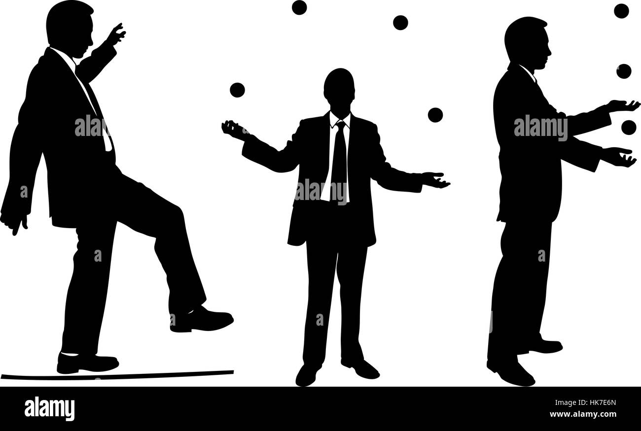set of people juggling and walking on rope Stock Vector Image & Art - Alamy